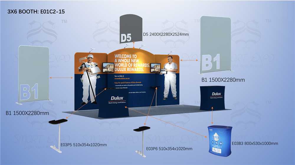 Modular Display E01C2-15 - Buy Trade Show Booth, Booth Show, Exhibition ...