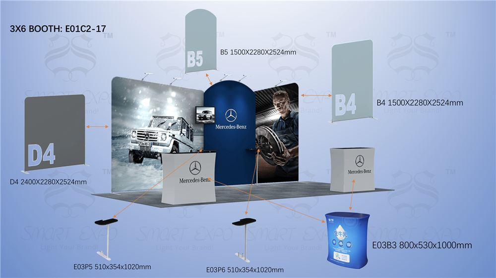 Expo Displays E01C2-17 - Buy Promotion Display Stands, Large Exhibition ...