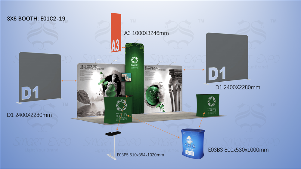 Trade Display Stand E01C2-19 - Buy Trade Show Stand Design, Trade Booth ...