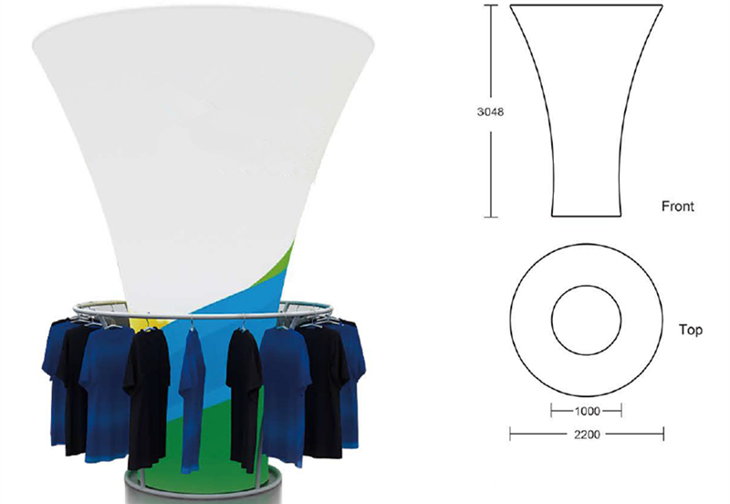 Cyclone Display Rack E03G4 - Buy Column Stand Display, Flare Display ...