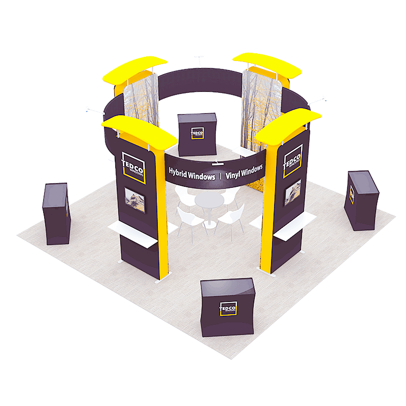 6X6 Exhibition Stand E01C3-1 - Buy Trade Exhibition Stand, Modular ...