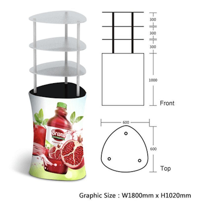 Triangular Rack E03B2-1 - Buy Showcase Counter, Store Shelves, Display ...
